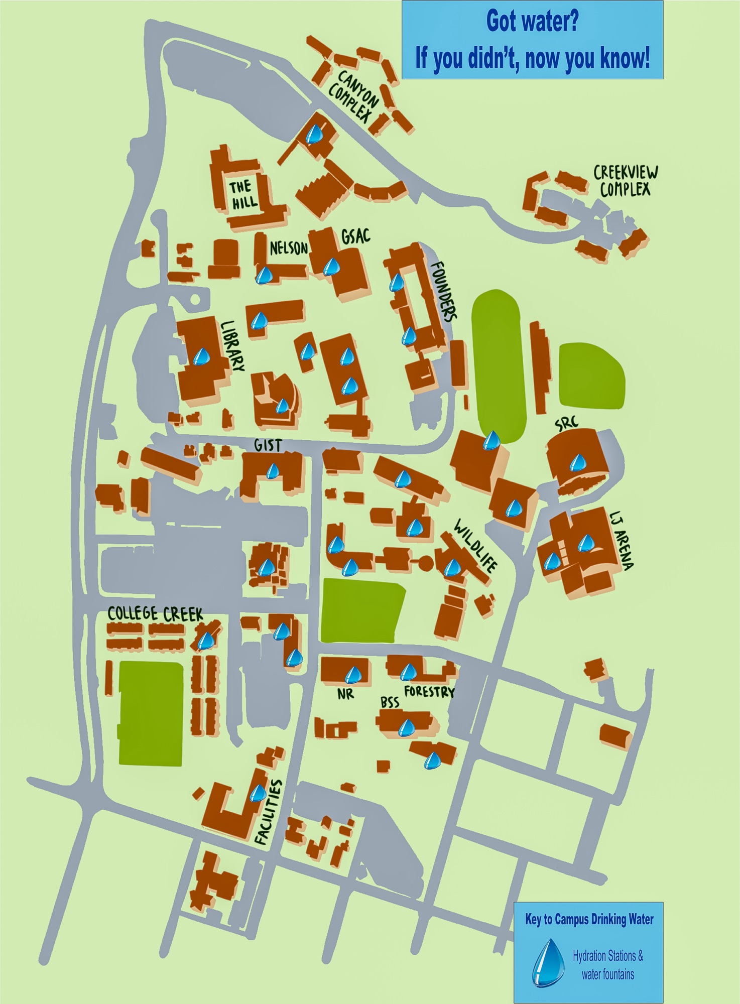 Water Fountain Map – The Lumberjack